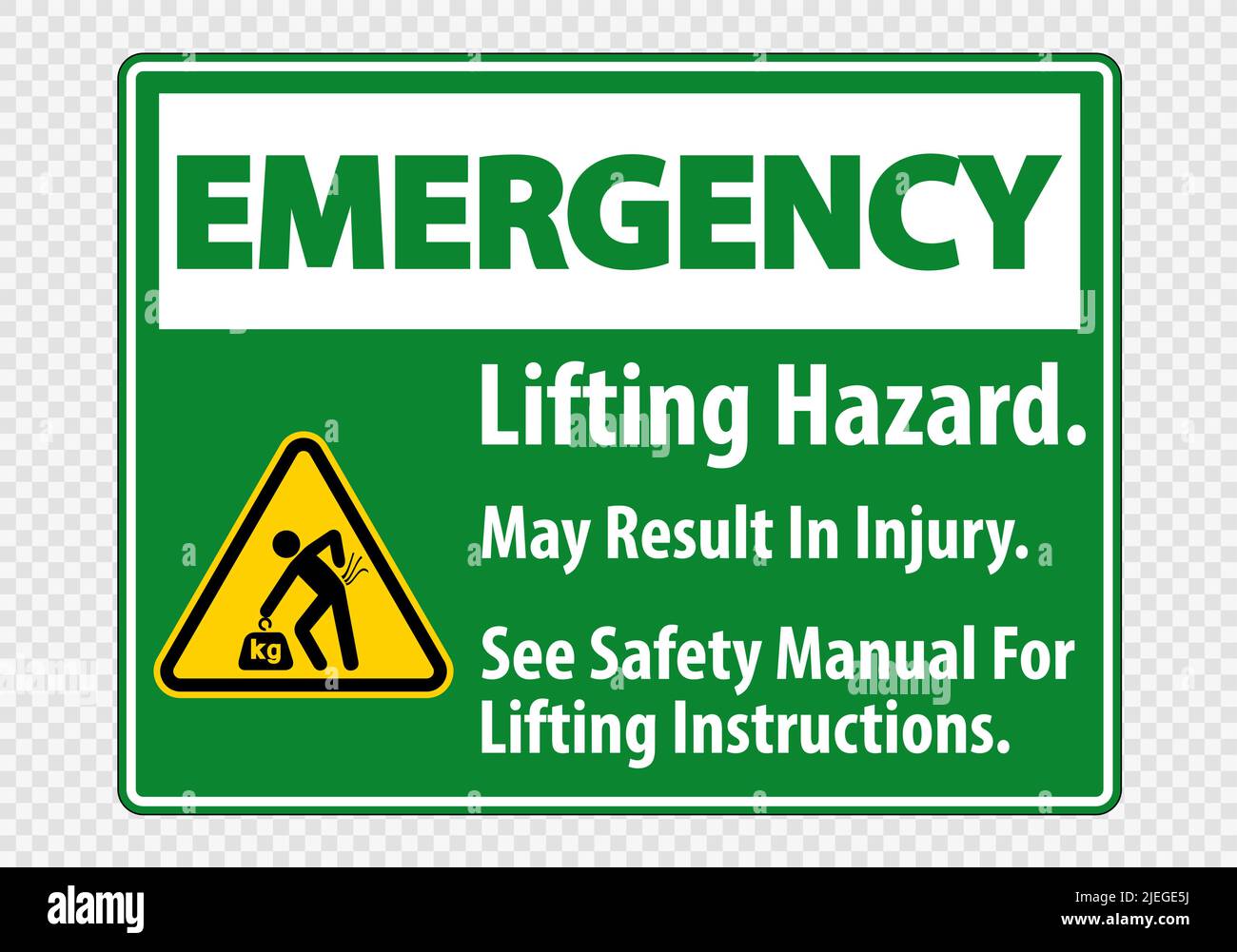 Lifting Hazard,May Result In Injury, See Safety Manual For Lifting ...