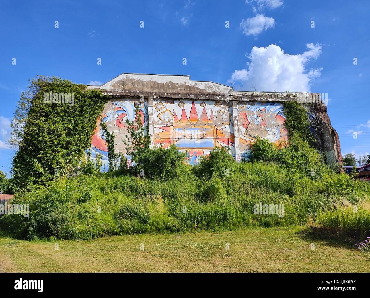 Art work monument. The disused Radbod colliery in Hamm, Ruhr area ...