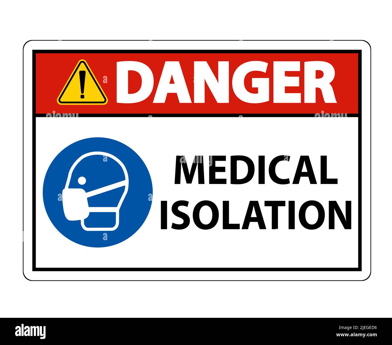 Danger Medical Isolation Sign Isolate On White Background,Vector ...