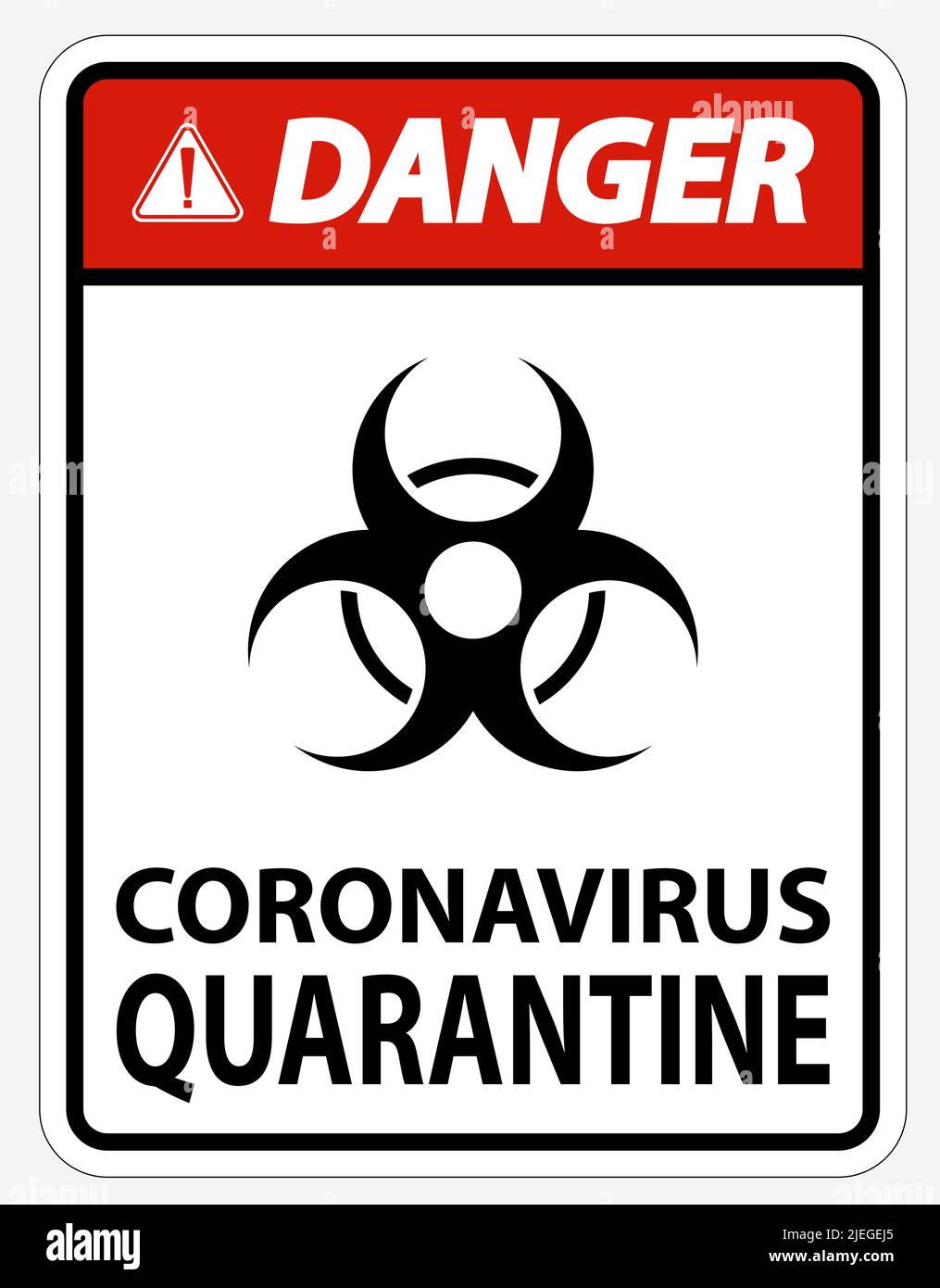 Danger Coronavirus Quarantine Sign Isolated On White Background,Vector ...