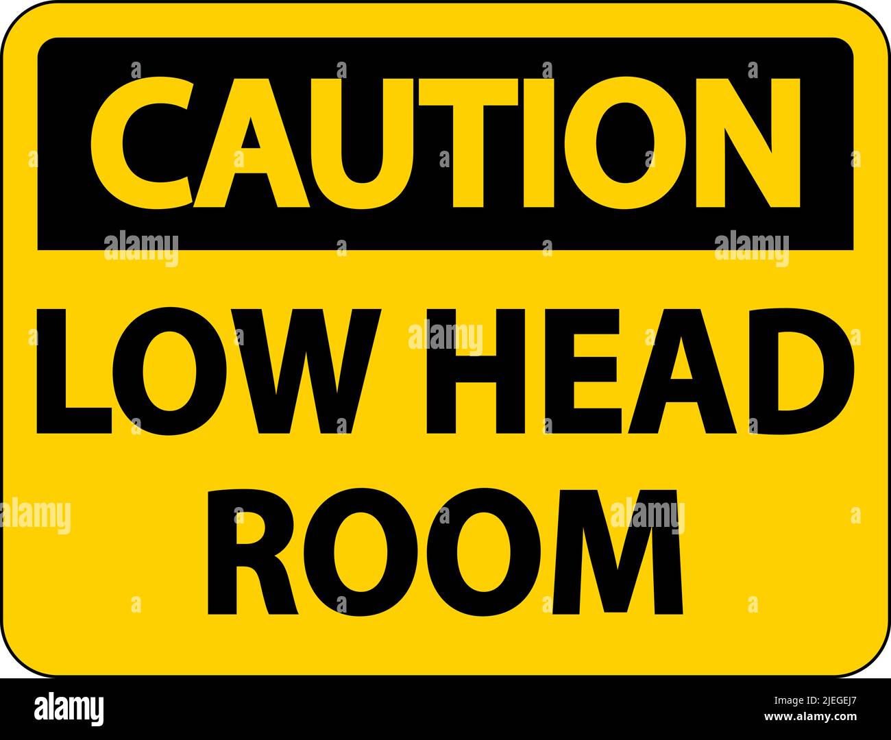 Caution Low Head Room Sign On White Background Stock Vector Image & Art ...