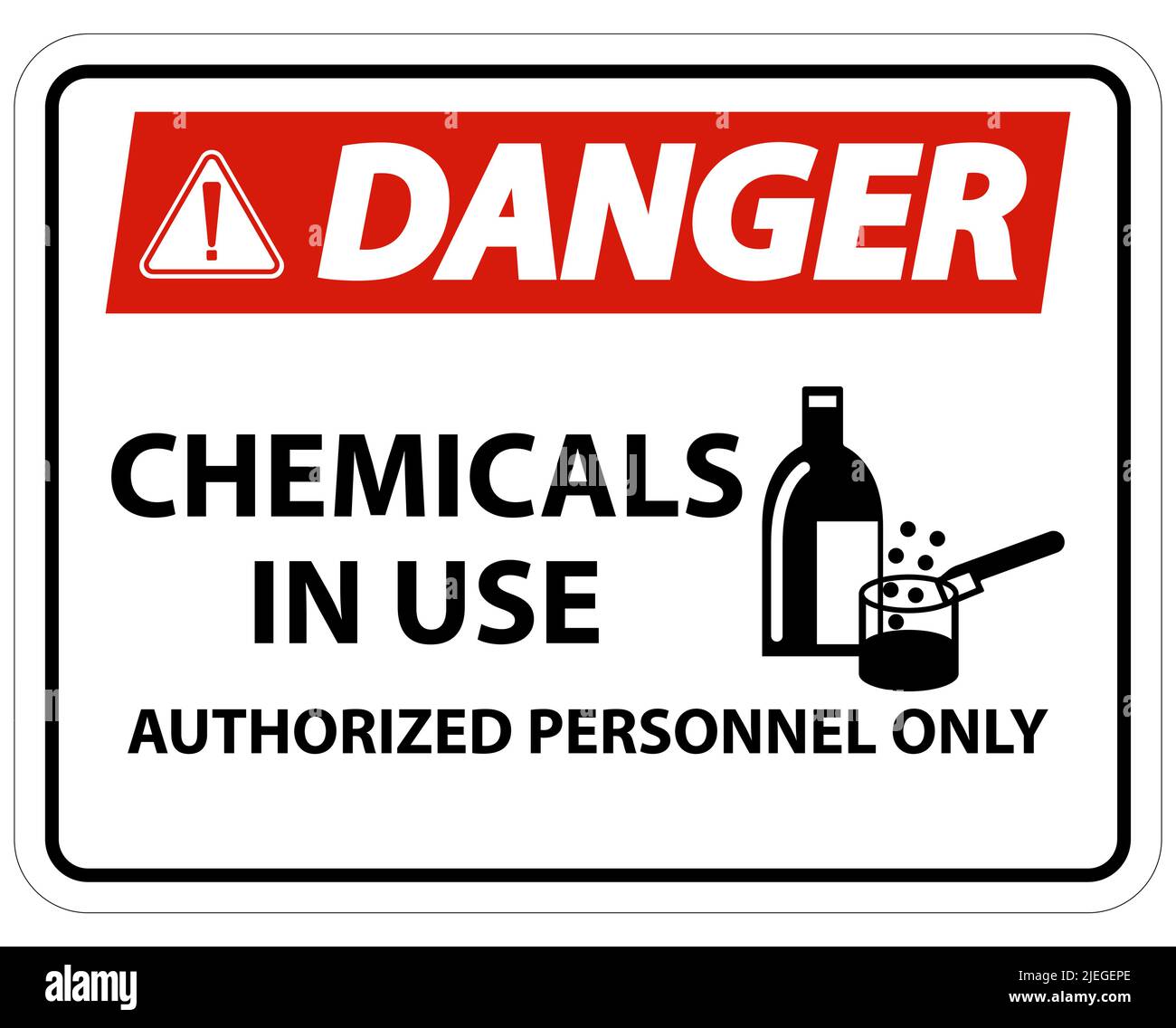 Danger Chemicals In Use Symbol Sign On White Background Stock Vector ...