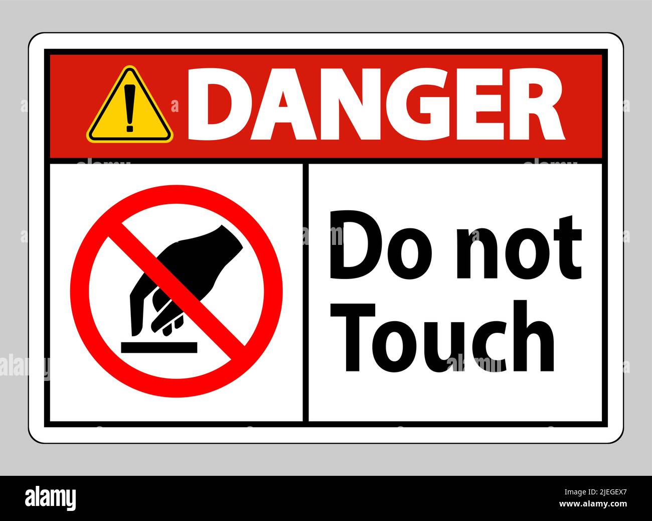 Danger Do Not Touch Symbol Sign Isolate On White Background Stock ...