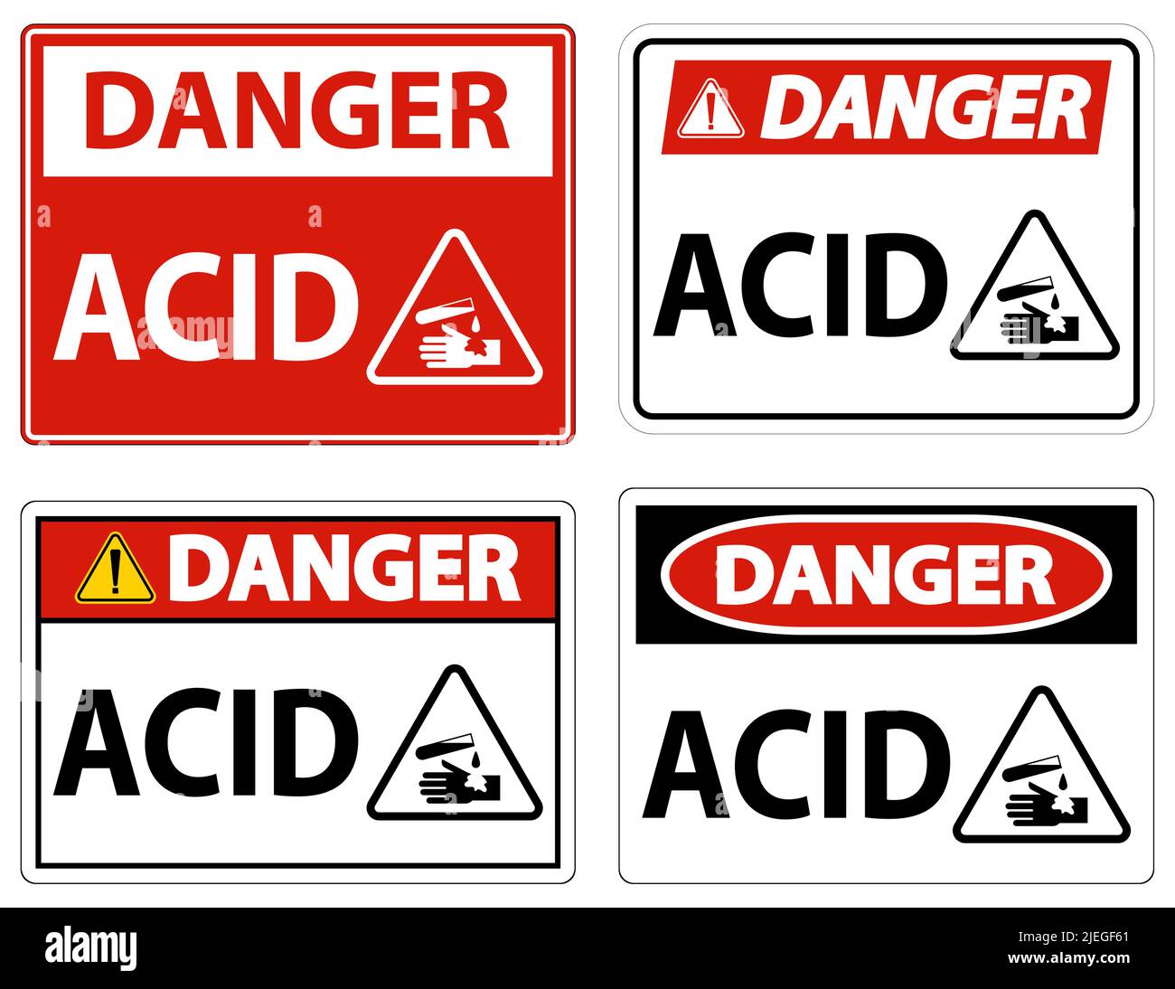 Label Acid Danger Sign On White Background Stock Vector Image & Art - Alamy