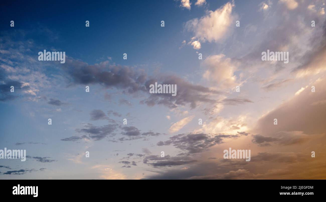 Dramatic blue sky with white clouds Stock Photo - Alamy