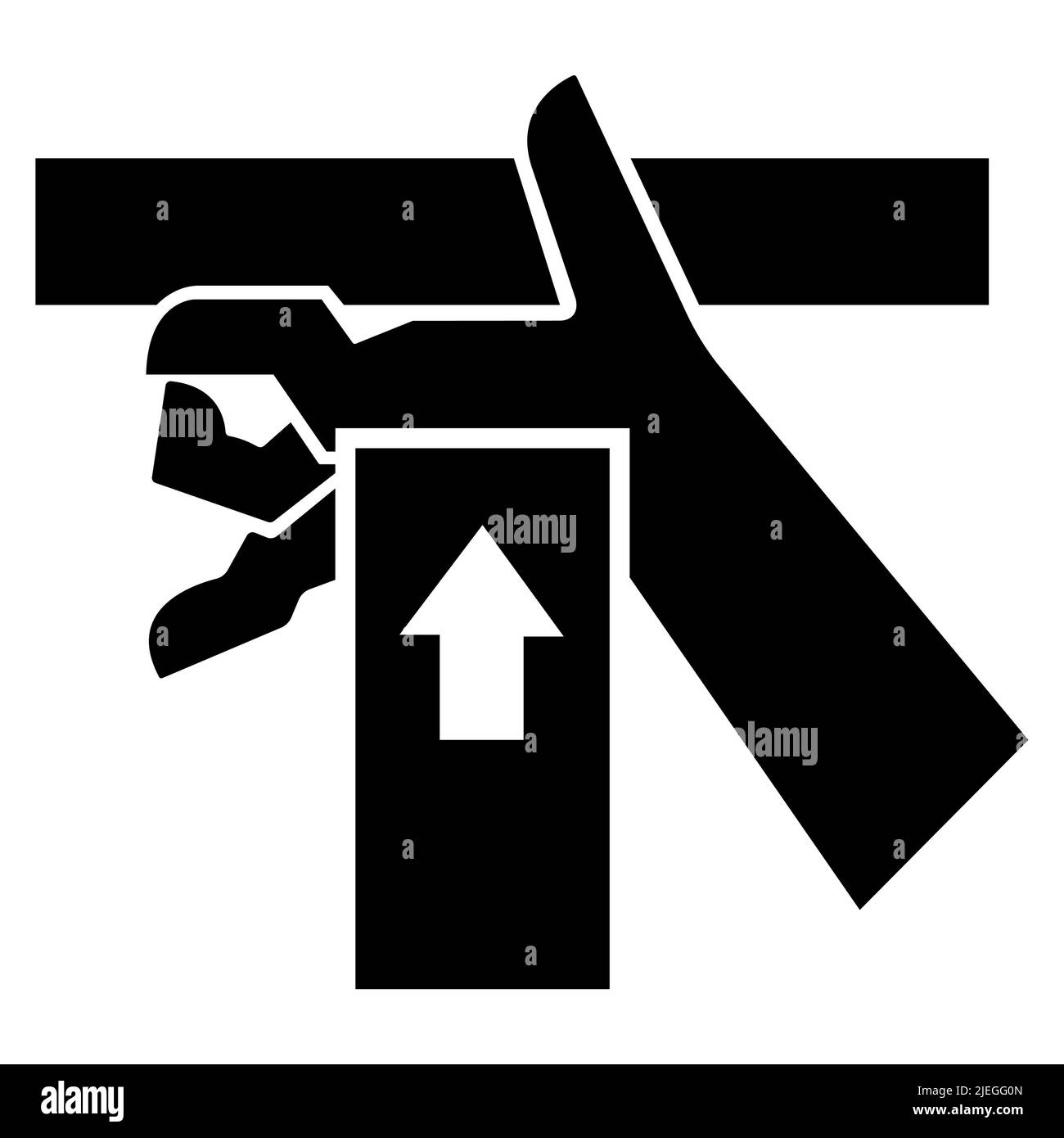 Hand Crush Force From Below Symbol Sign, Vector Illustration, Isolate ...