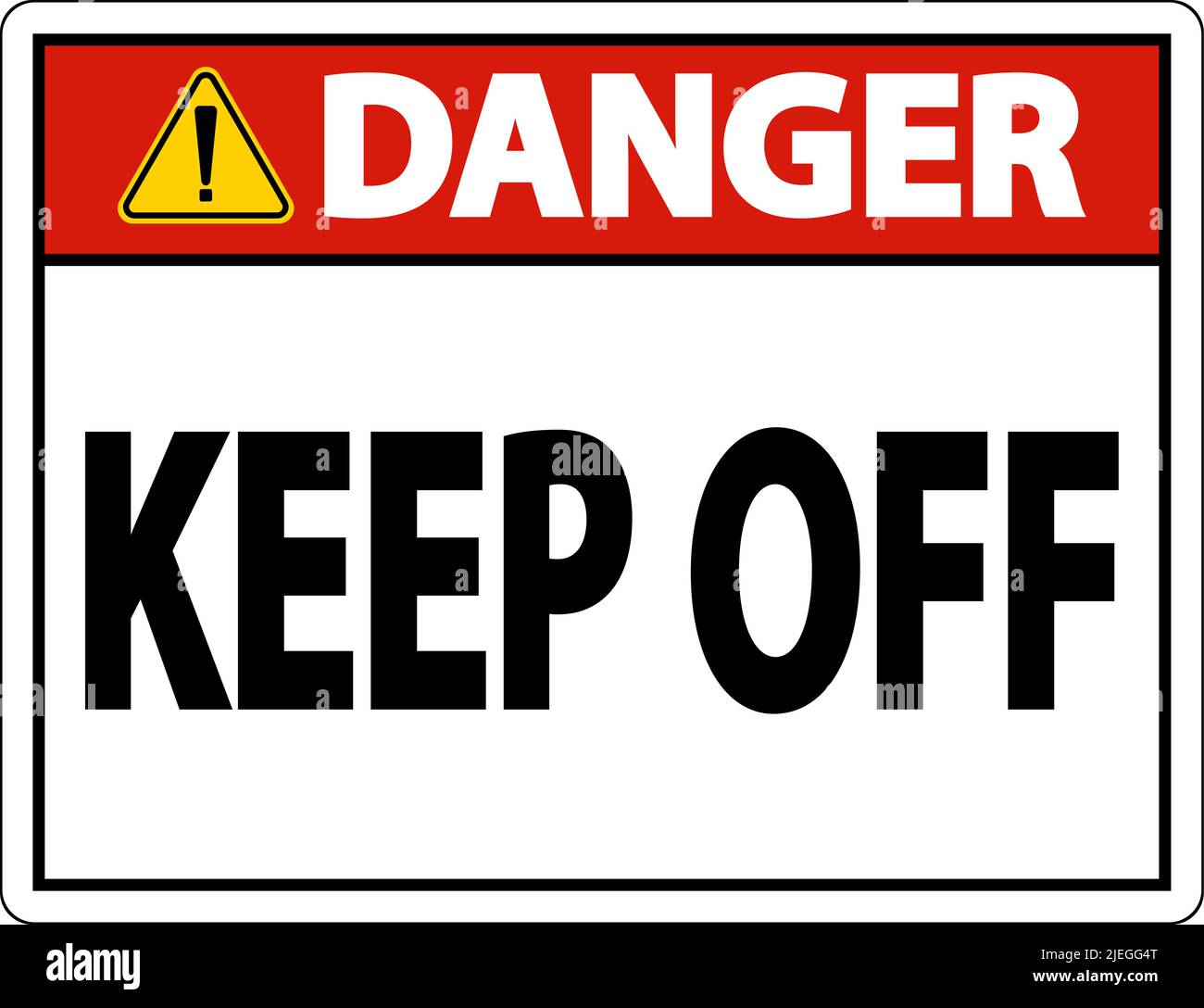 Danger Keep Off Label Sign On White Background Stock Vector Image & Art ...
