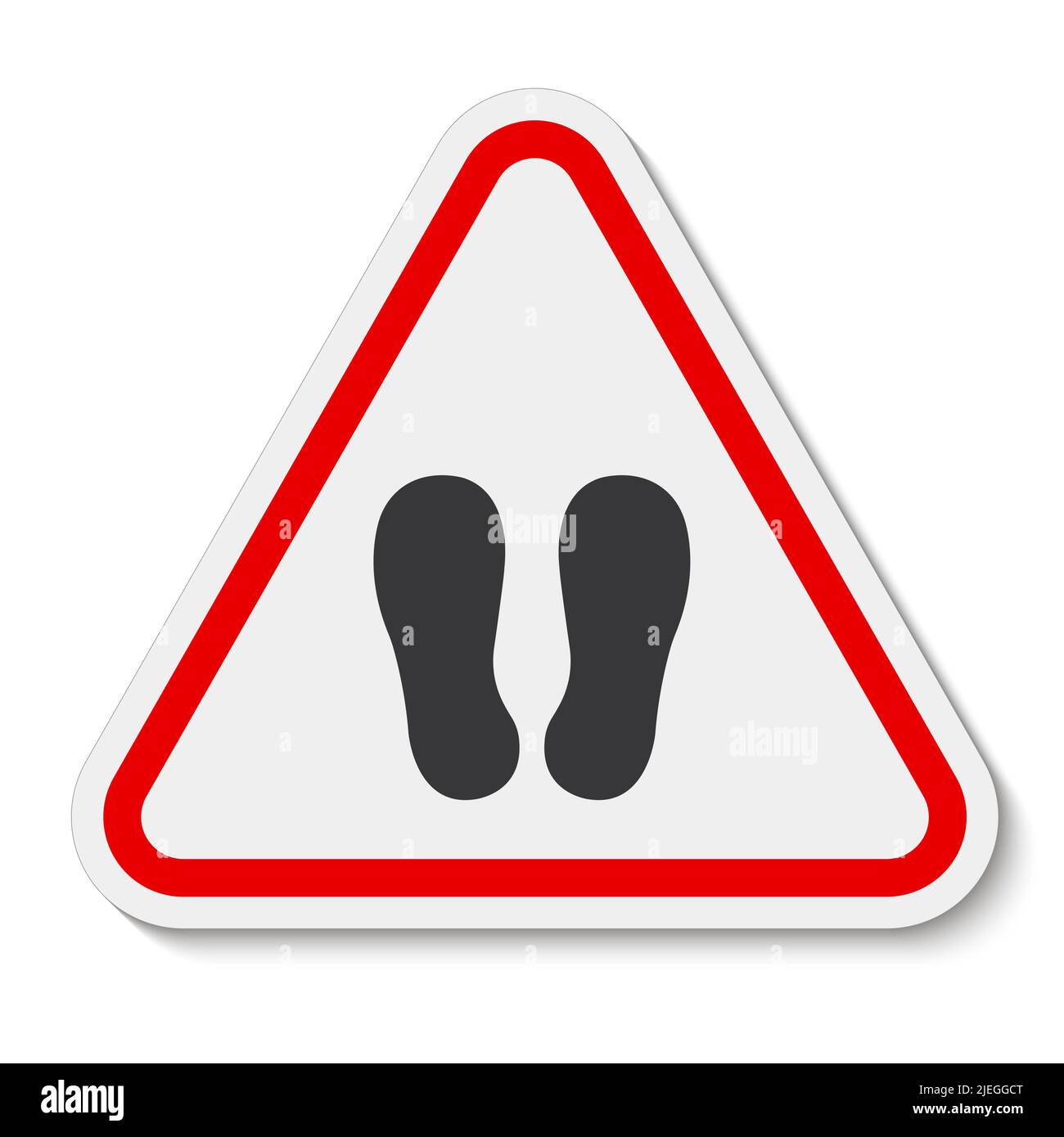 Do Not Walk Or Stand Here Symbol Sign Isolate on White Background ...