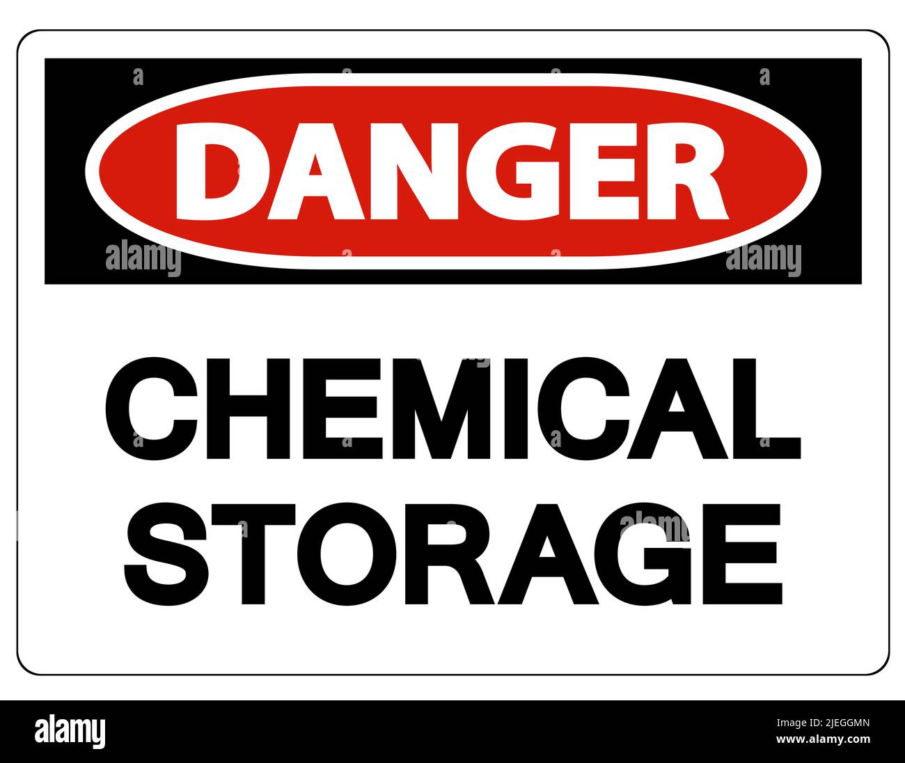 Danger Chemical Storage Sign On White Background Stock Vector Image ...