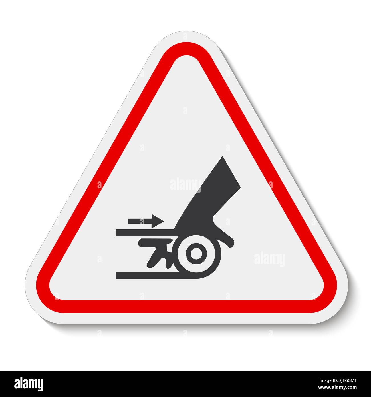 Beware Moving Machinery Symbol Sign Isolate On White Background,Vector ...
