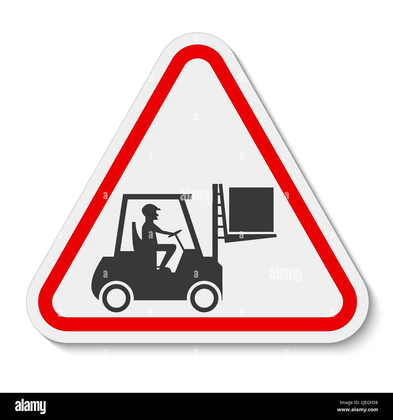 Forklift truck sign,Hazard warning forklift Stock Vector Image & Art ...