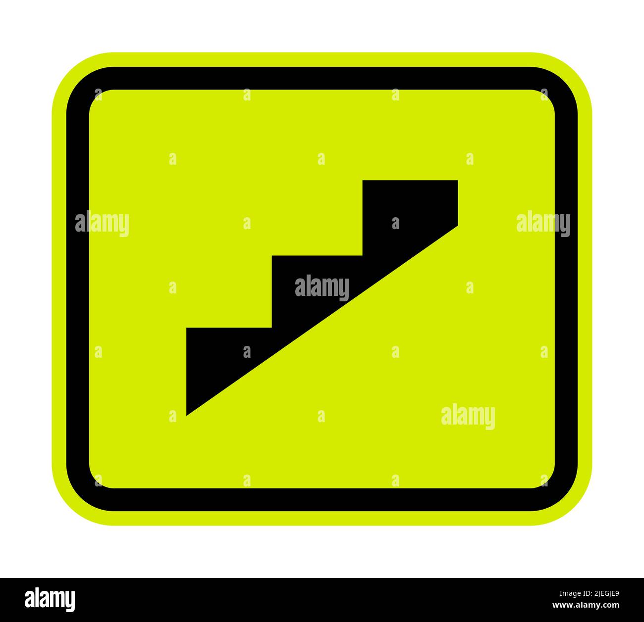 Beware Slope Step Symbol Isolate On White Background,Vector ...