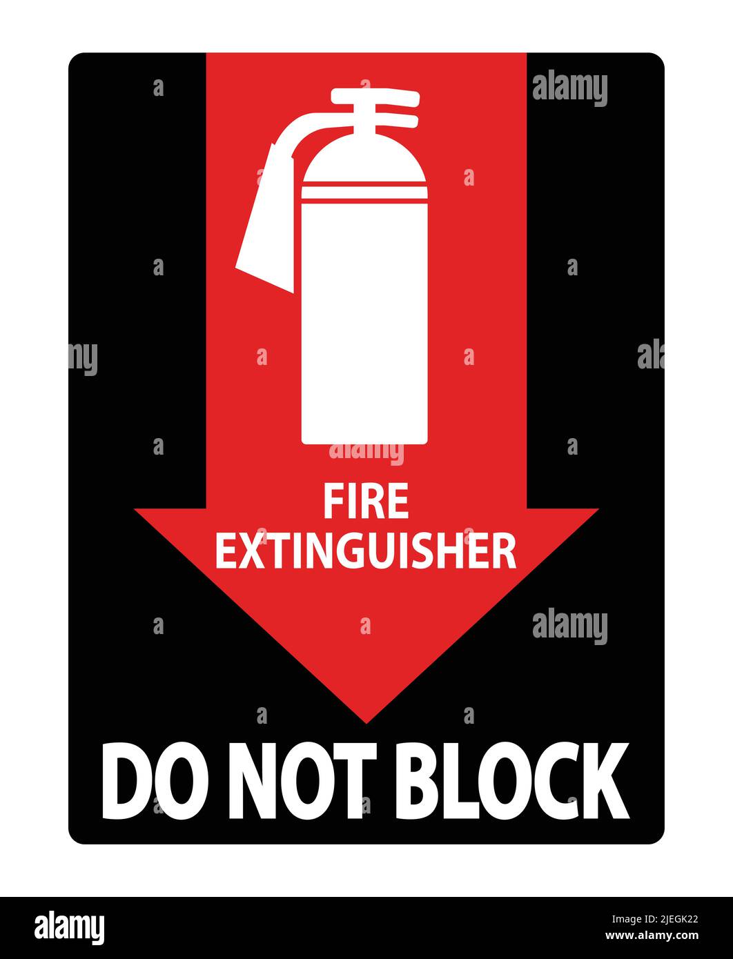 Fire Extinguisher Do Not Block Sign Isolate On White Background,Vector ...