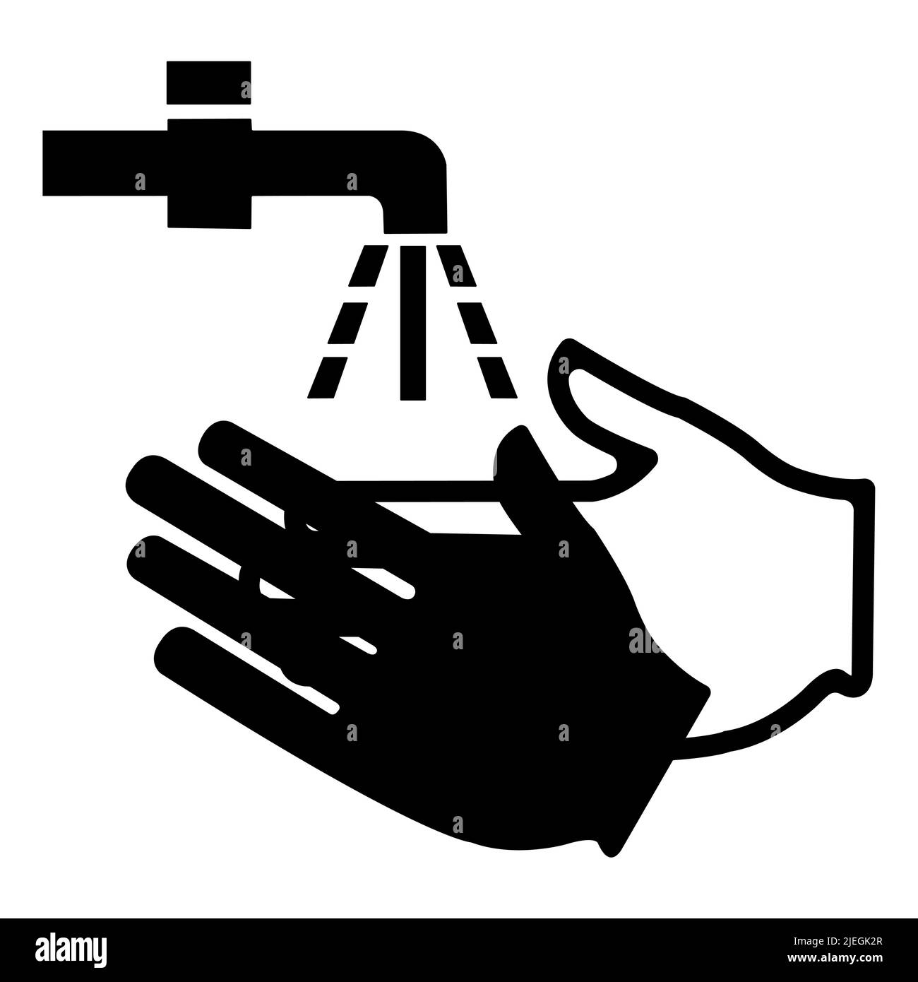 Caution Wash Your Hand Symbol Isolate On White Background Stock Vector ...