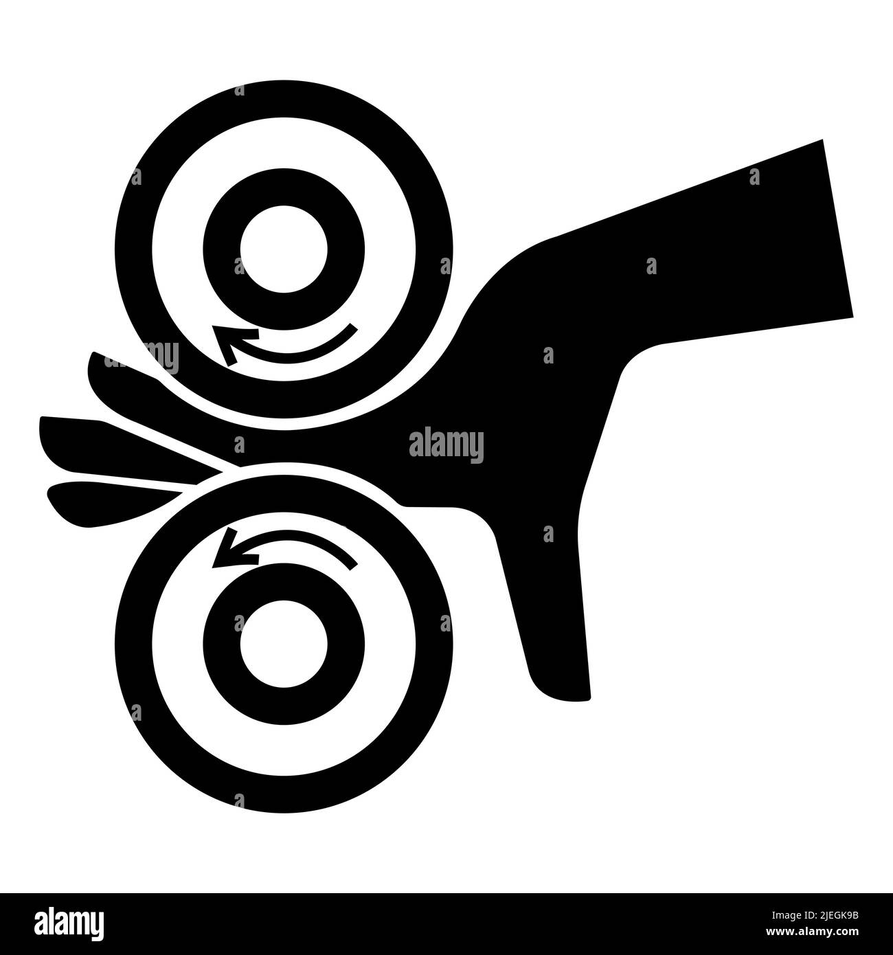 Hand Entangle Left Symbol Sign On White Background Stock Vector Image ...