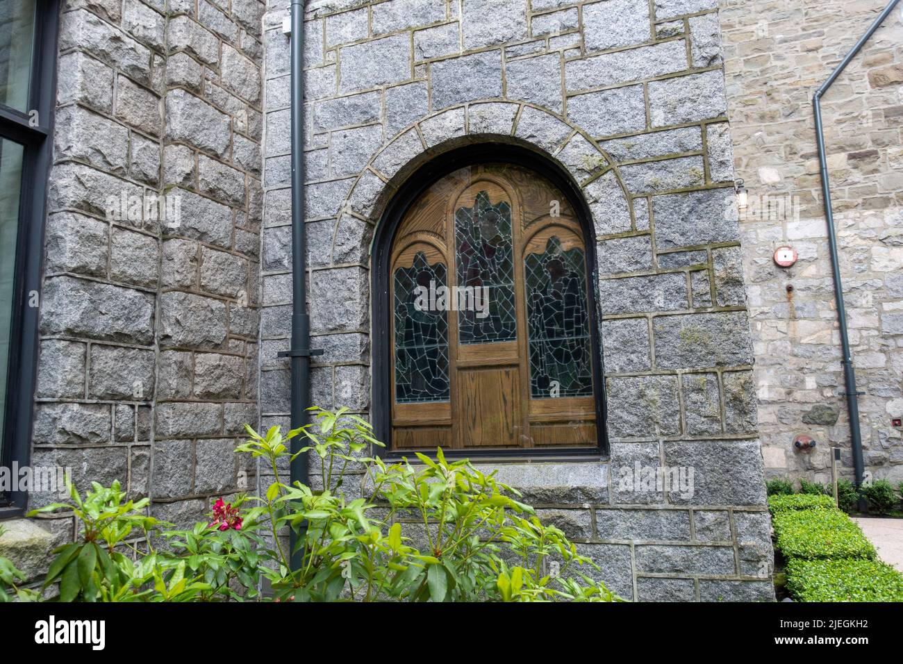 Window of Christ Church Cathedral Anglican Church of Canada Stock Photo ...