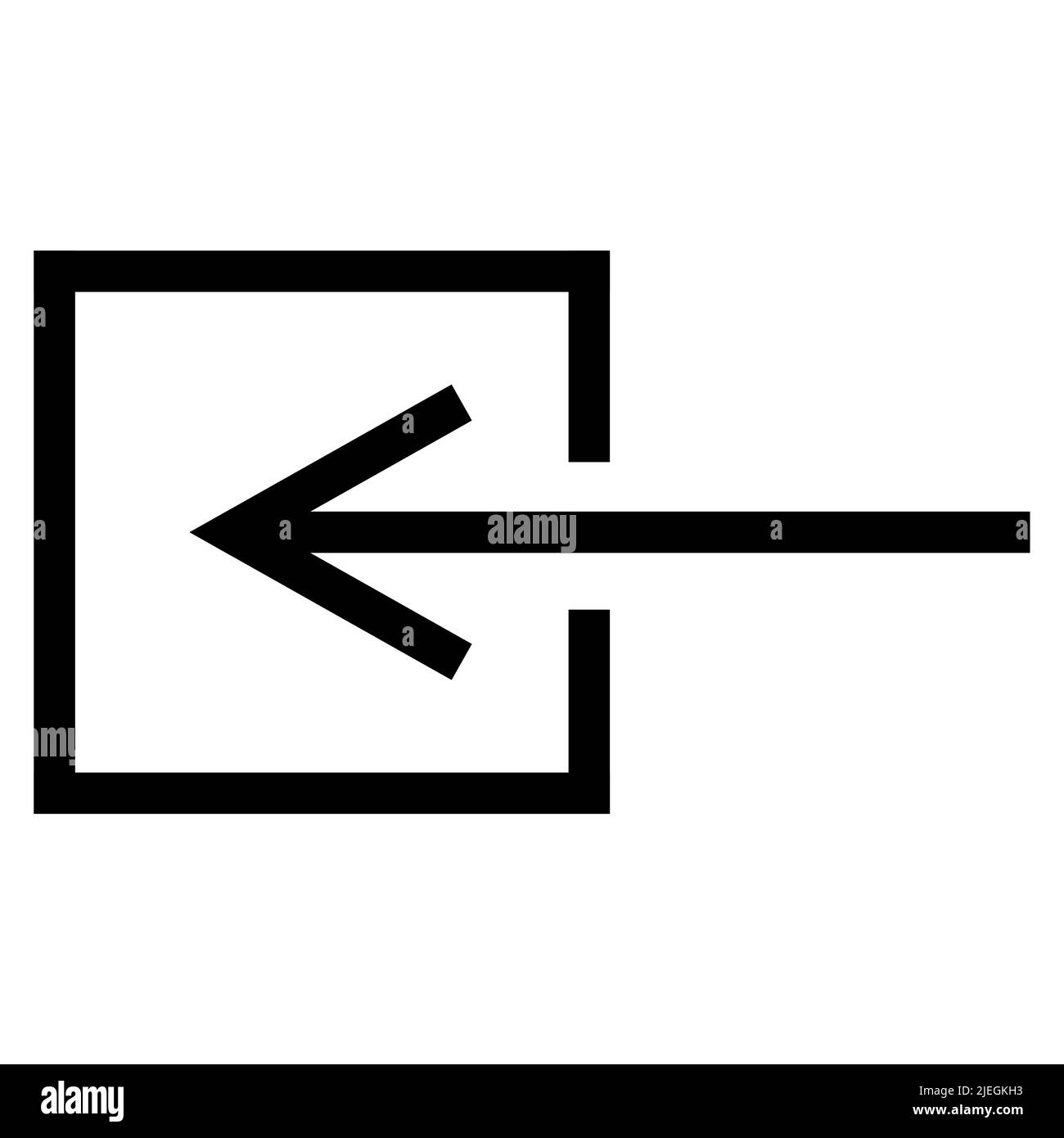 Caution Input Entrance Non-Electrical Symbol Sign On White Background ...