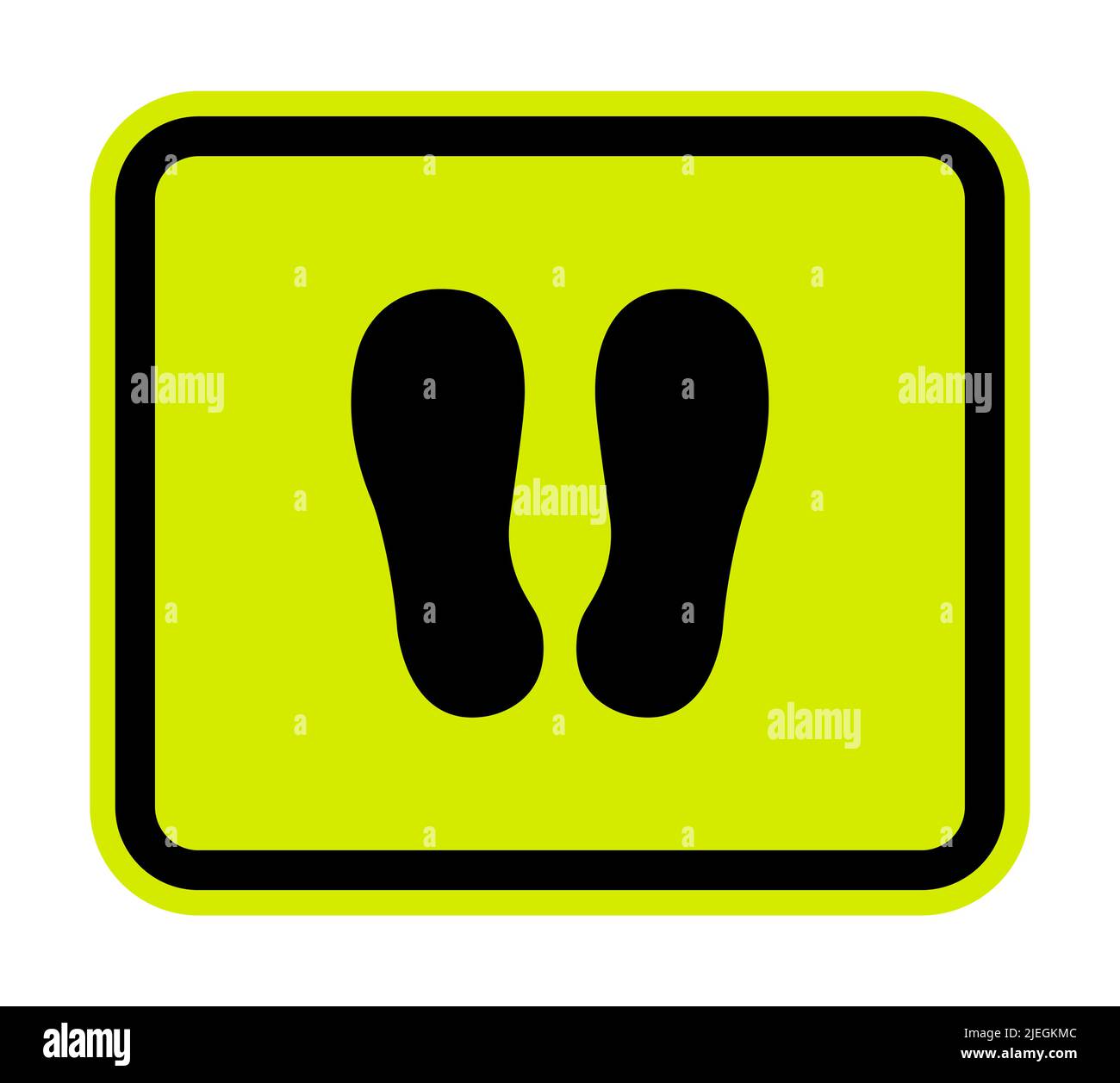 Do Not Walk Or Stand Here Symbol Sign Isolate on White Background ...