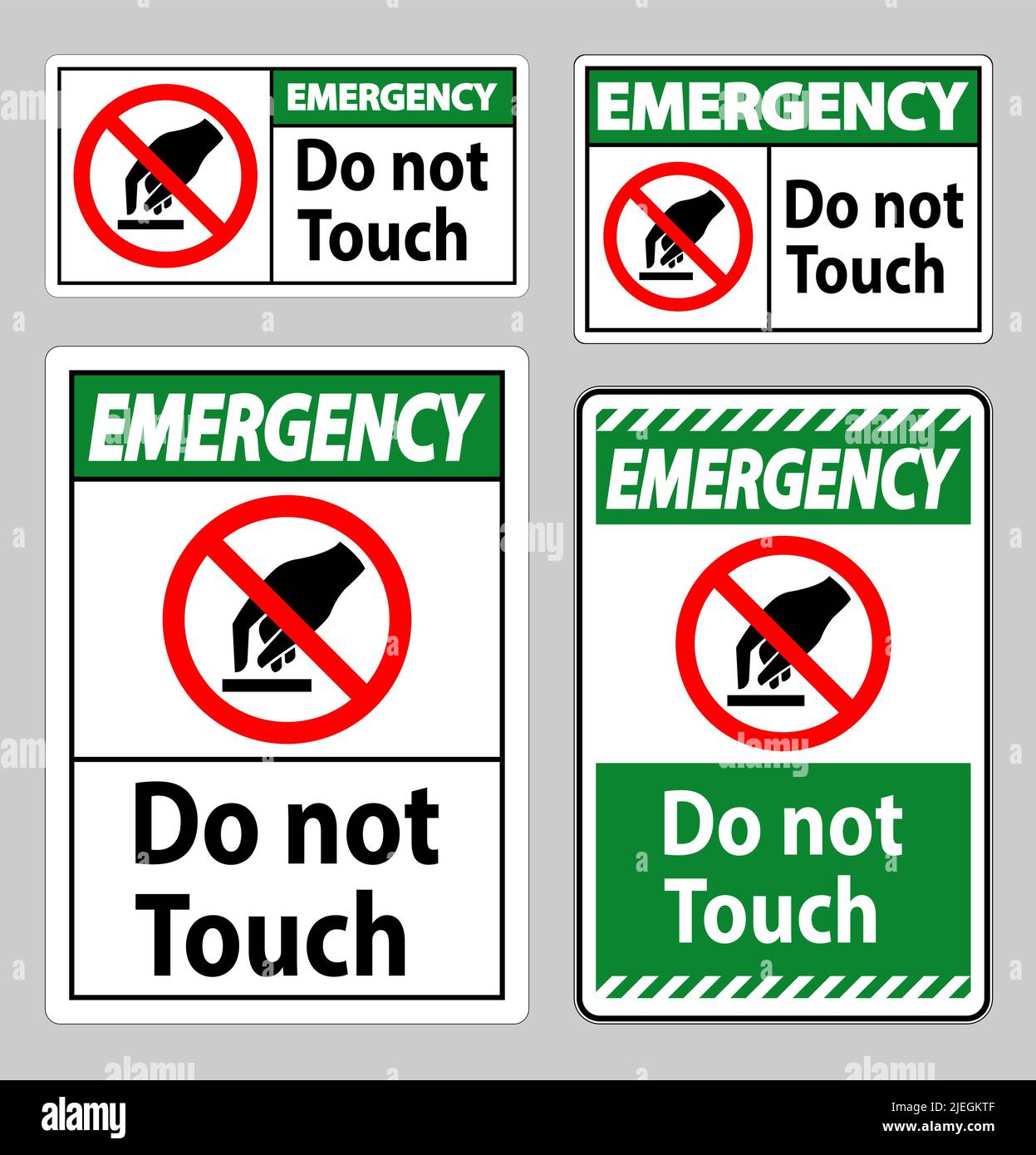 Emergency Do Not Touch Symbol Sign Isolate On White Background Stock ...