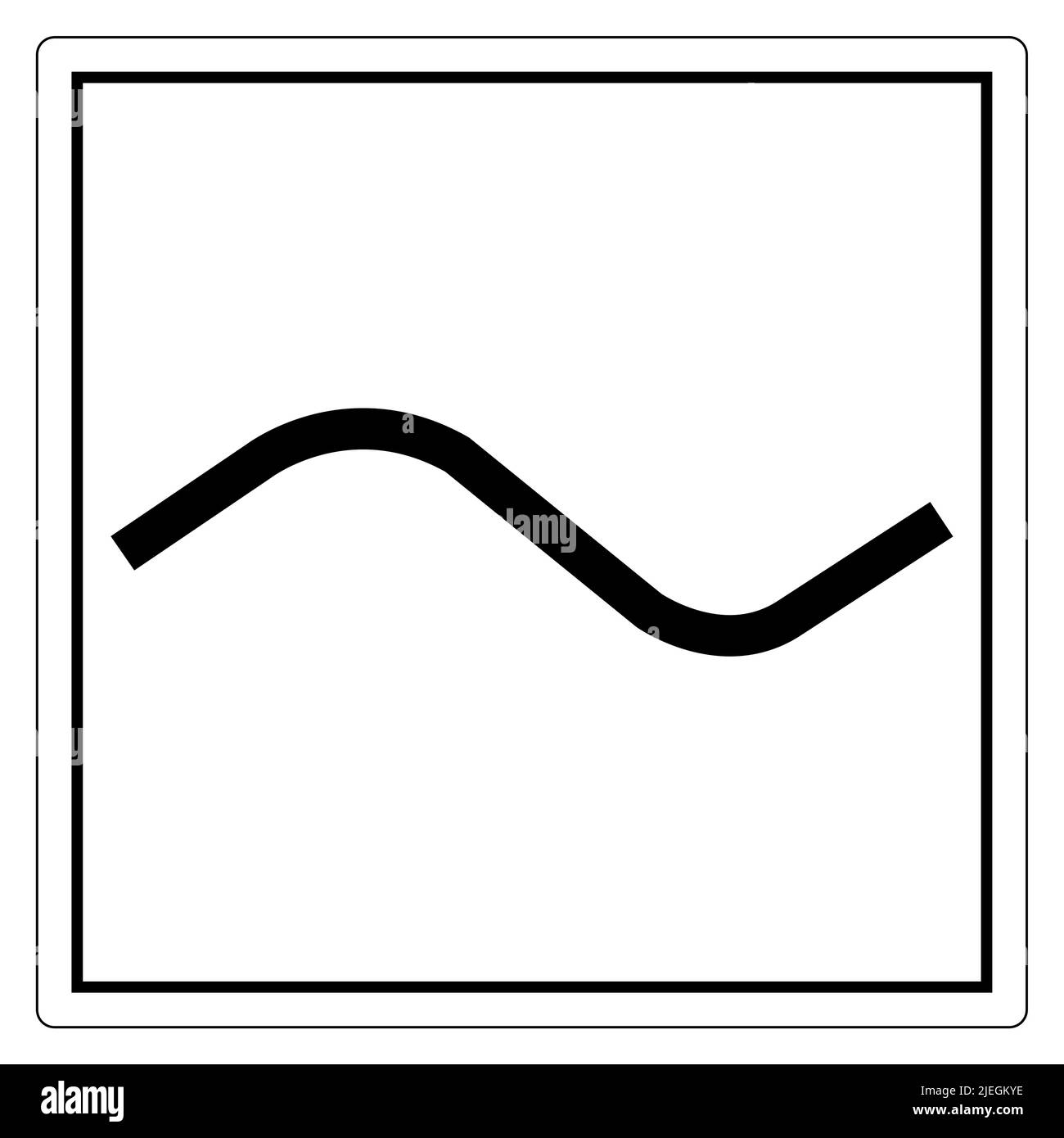 Alternating Current Ac Symbol Sign Isolate On White Background Vector