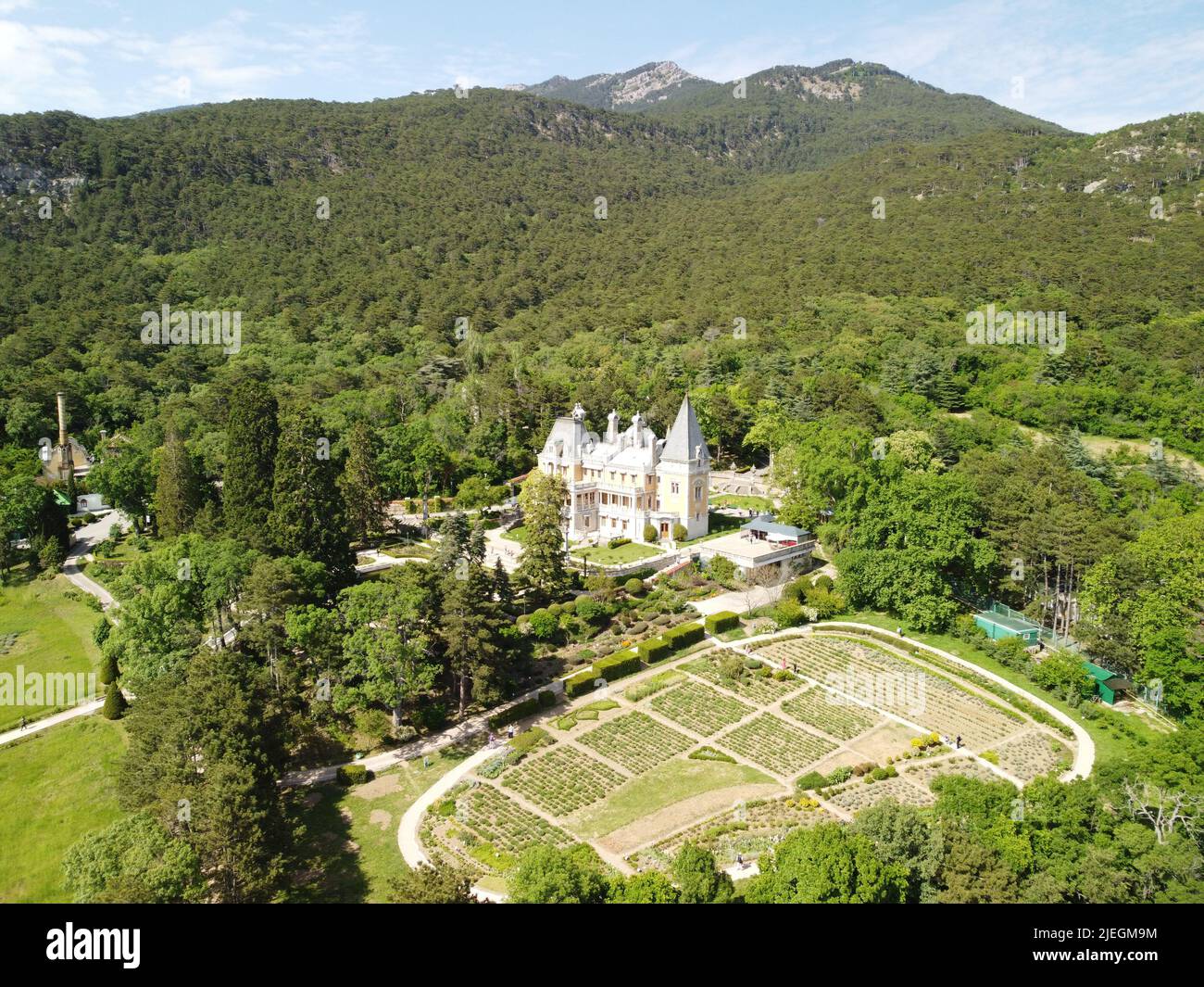 Massandra Palace of Emperor Alexander III is located in the Upper ...