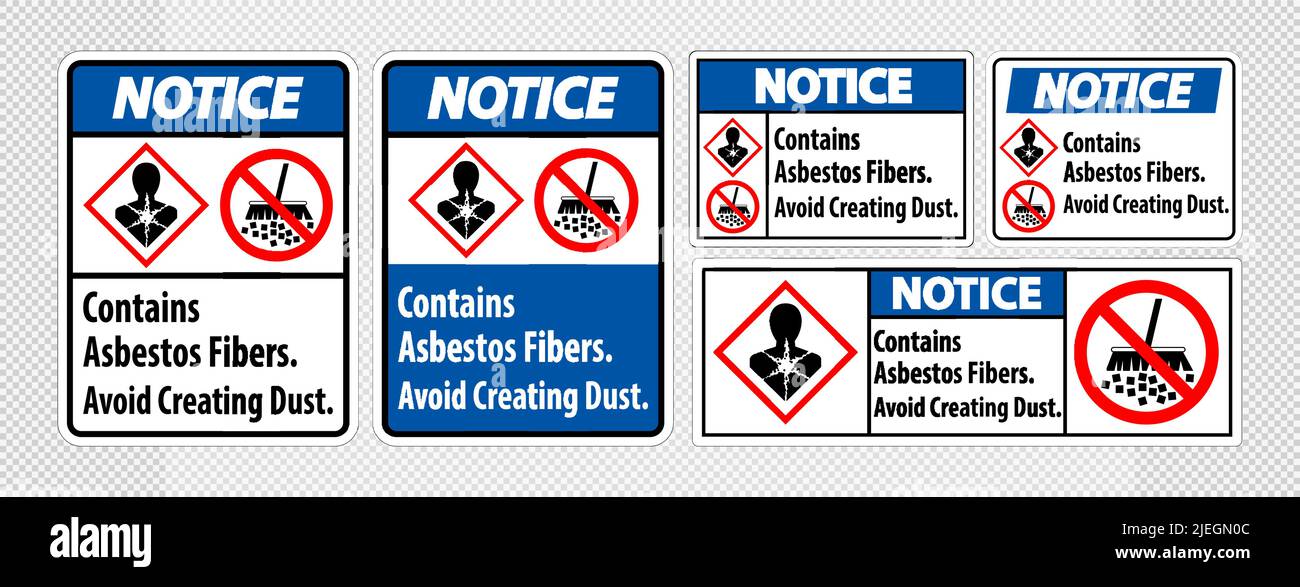 Warning contains asbestos Stock Vector Images - Alamy