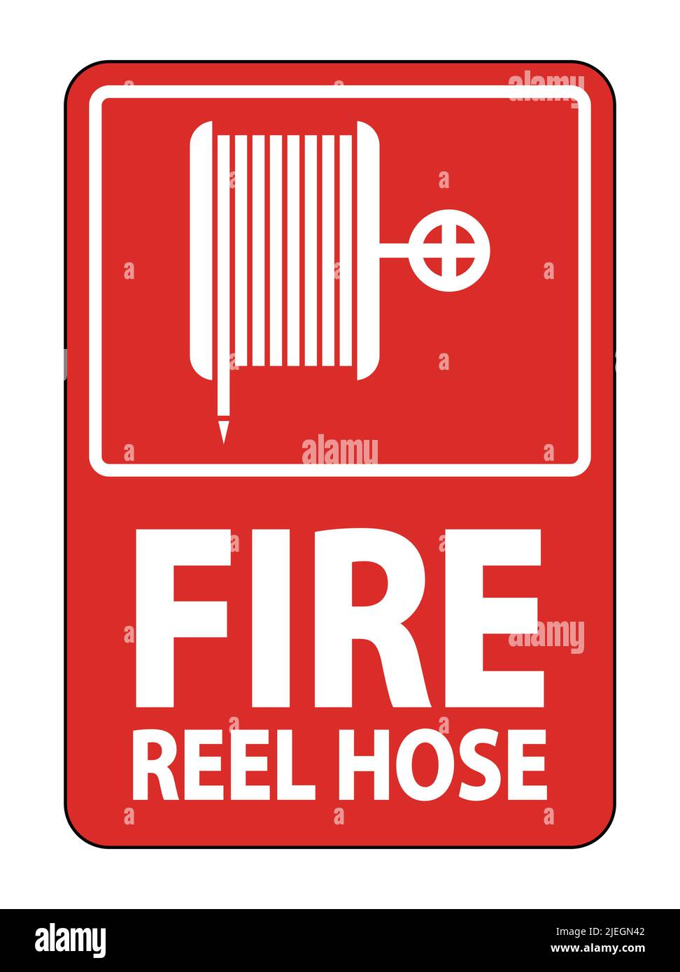 Fire Reel Hose Sign on white background,Vector illustration Stock ...