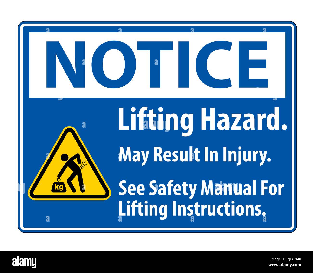 Lifting Hazard,May Result In Injury, See Safety Manual For Lifting ...