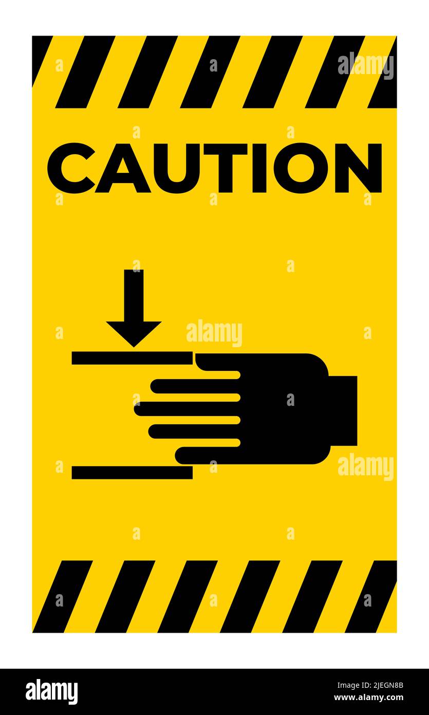 Crush hazard Mind your hands Sign Stock Vector Image & Art - Alamy