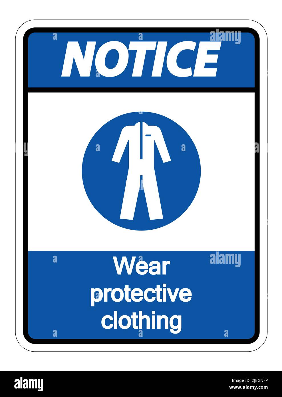 Notice Wear protective clothing sign on white background,vector ...