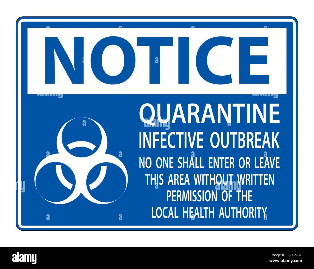 Notice Quarantine Infective Outbreak Sign Isolate on transparent ...