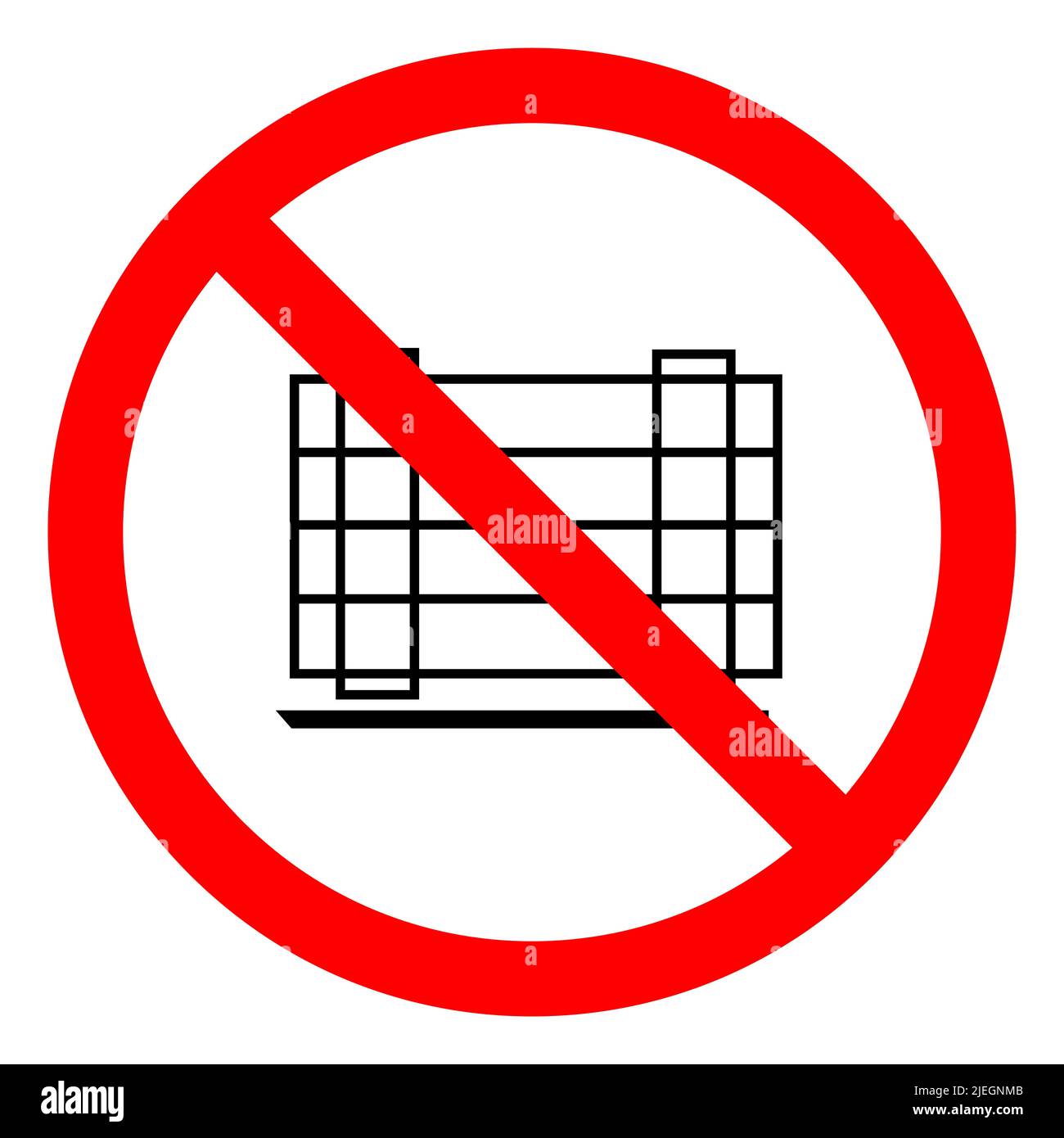 Do not Obstruct Symbol On White Background Stock Vector Image & Art - Alamy