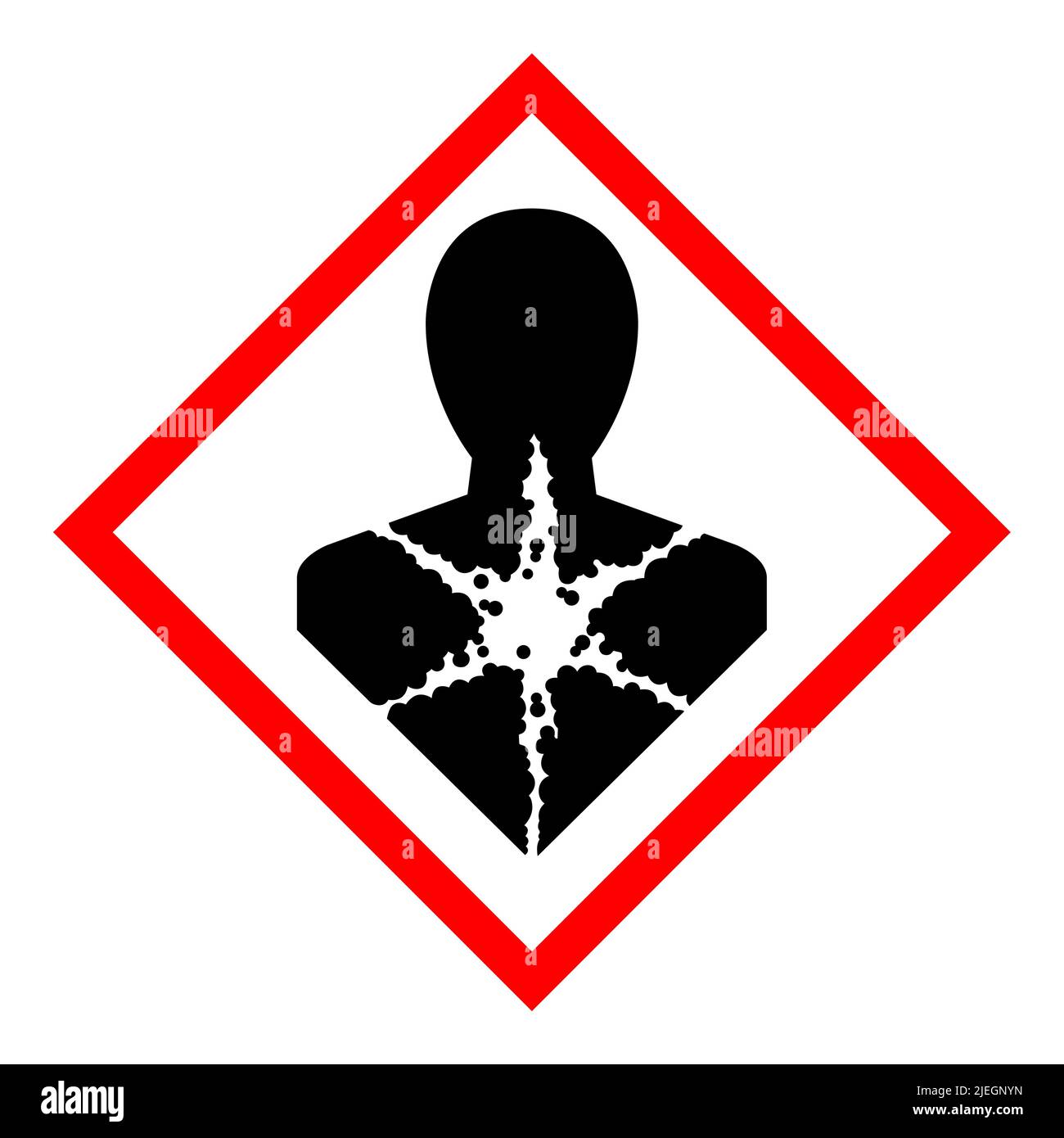 Longer Term Health Hazard,GHS Hazard Pictogram Isolate On White ...