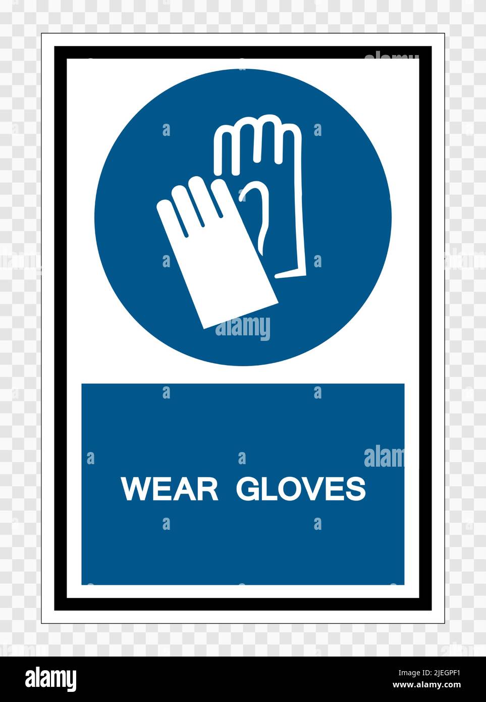 Wear Gloves Symbol Sign Isolate on transparent Background,Vector ...