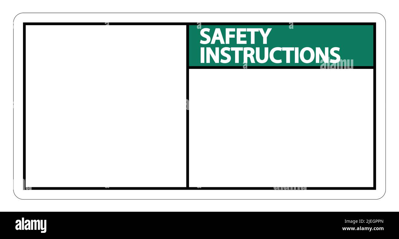 symbol Safety instructions sign label on white background,vector ...