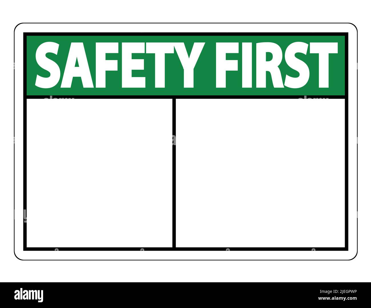 symbol Safety first sign label on white background,vector illustration ...
