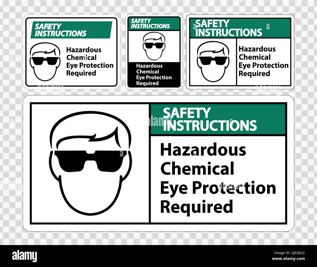 Safety Instructions Hazardous Chemical Eye Protection Required Symbol ...