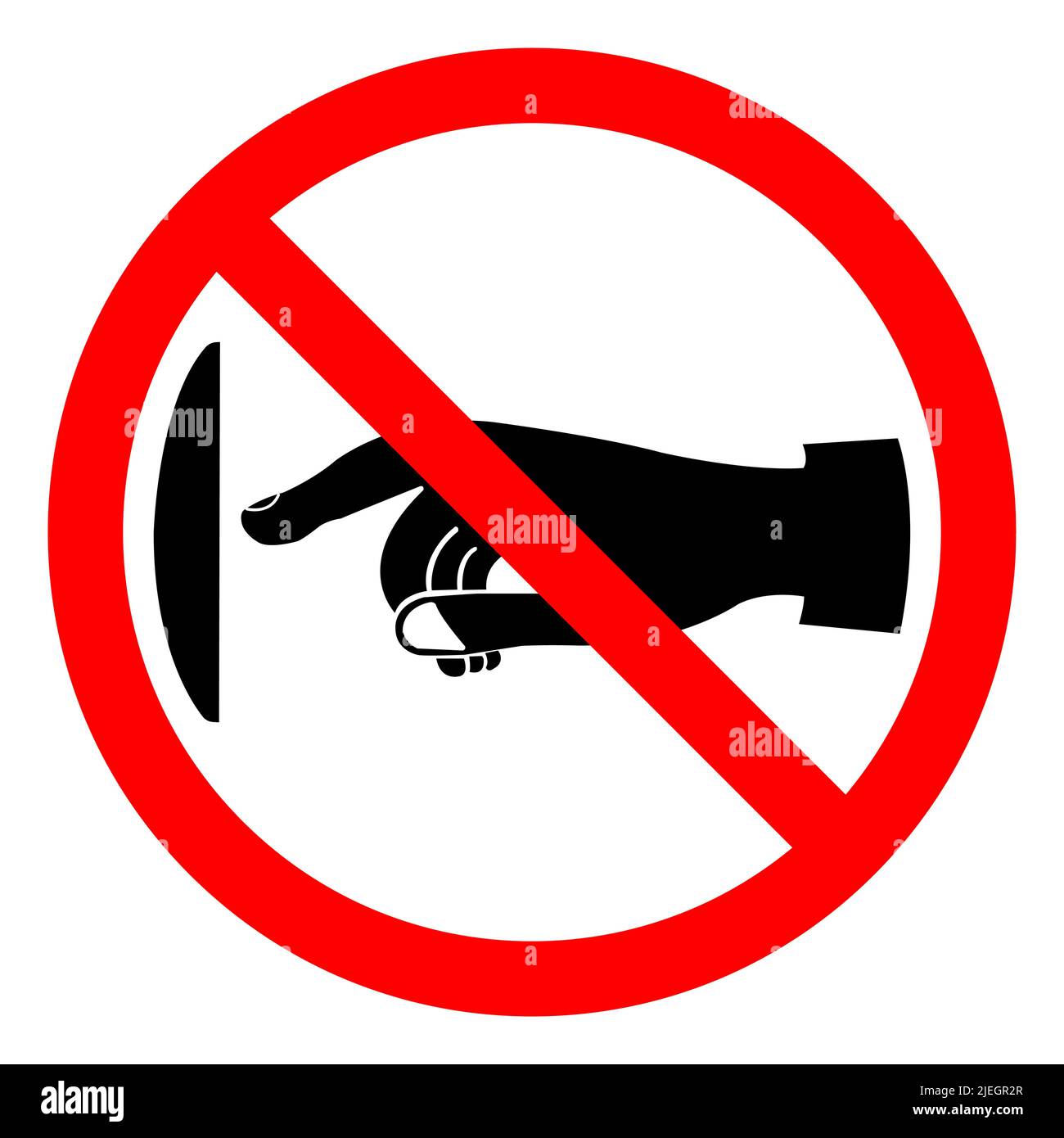 No reaching in, do not touch Stock Vector Image & Art - Alamy