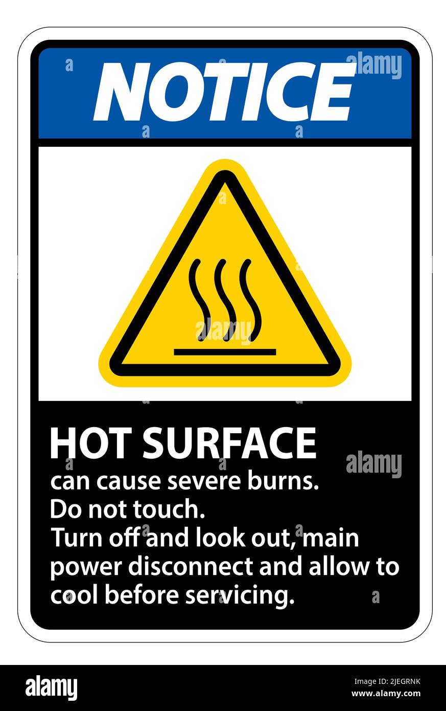 Notice Hot surface sign on white background Stock Vector Image & Art ...
