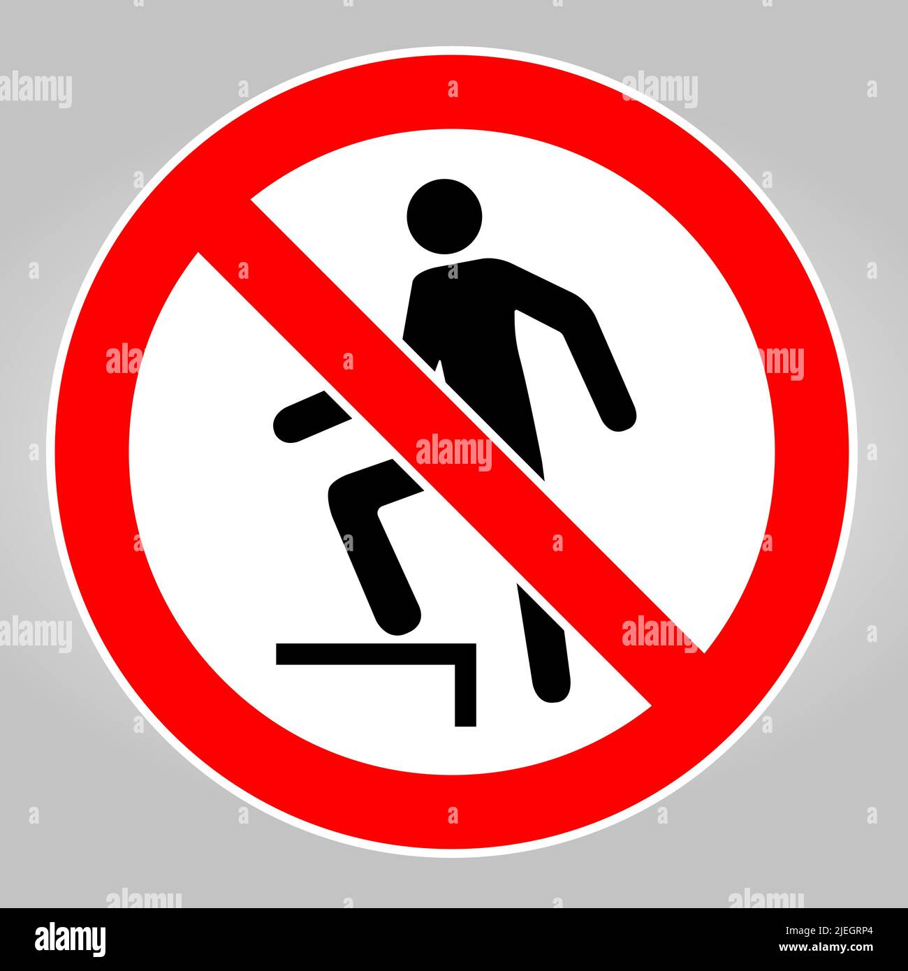 No Stepping Symbol On White Background Stock Vector Image & Art - Alamy