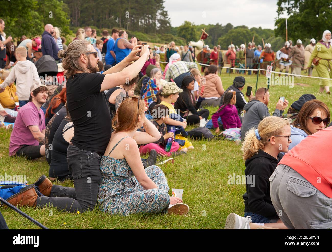 Spectator crowd at an outdoor festival Stock Photo - Alamy