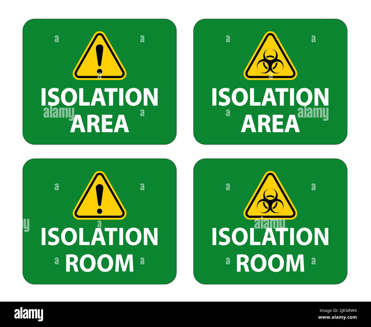 Biohazard isolation area and room sign on white background hi-res stock ...