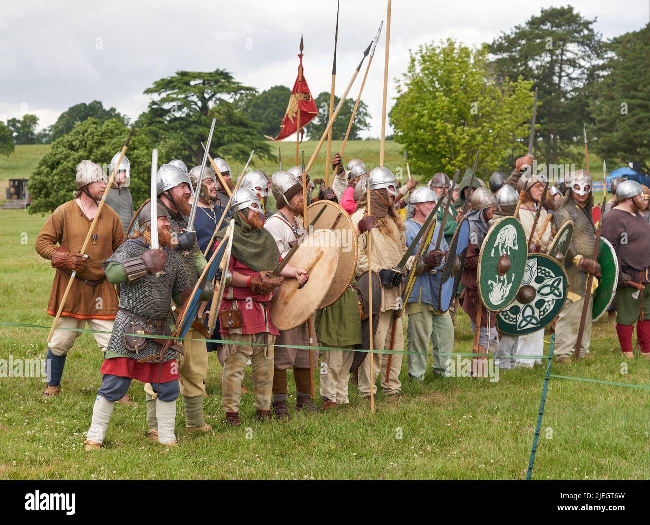 Anglo saxon shield wall hi-res stock photography and images - Alamy