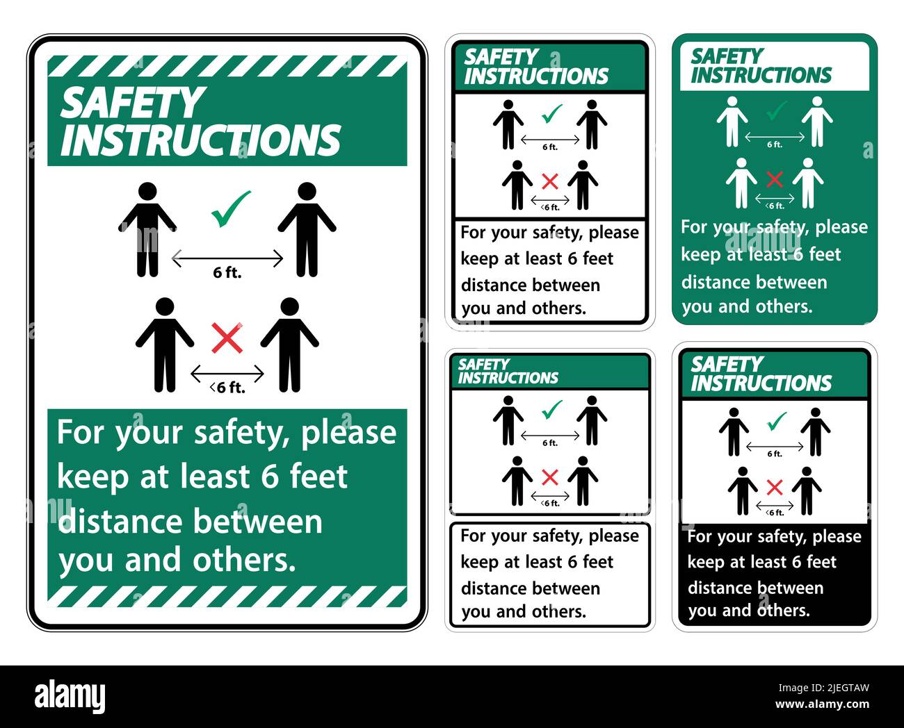 Safety Instructions Keep 6 Feet Distance,For your safety,please keep at ...