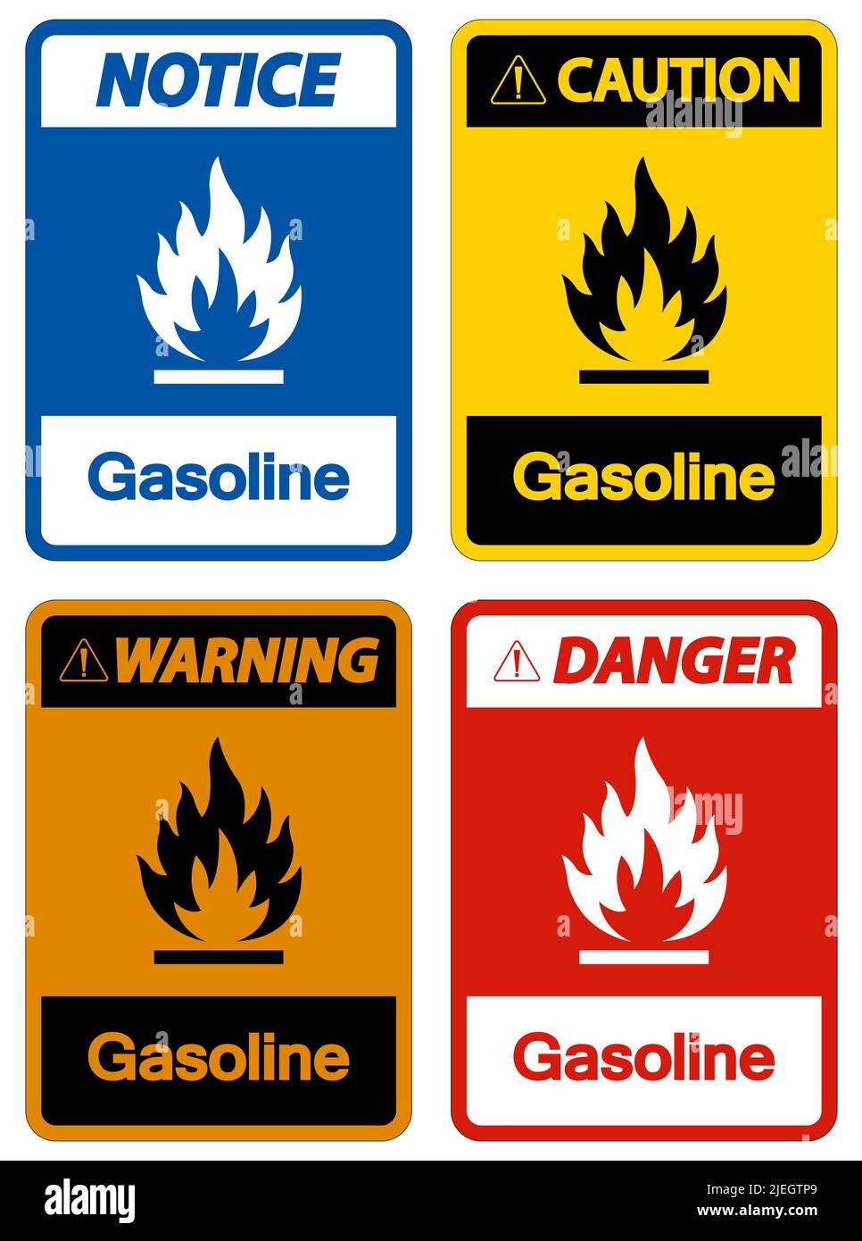 Danger Gasoline Symbol Sign On White Background Stock Vector Image ...