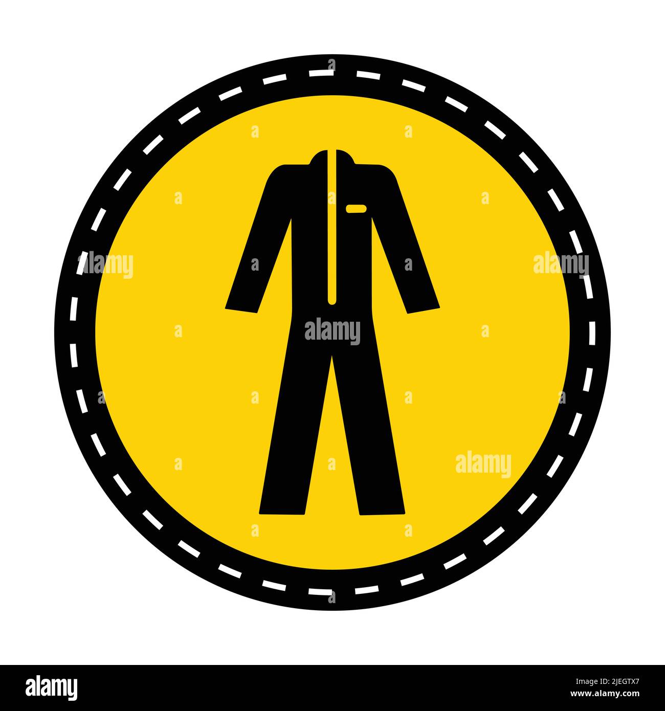 Symbol Wear ProtectIve Clothing Isolate On White Background,Vector ...