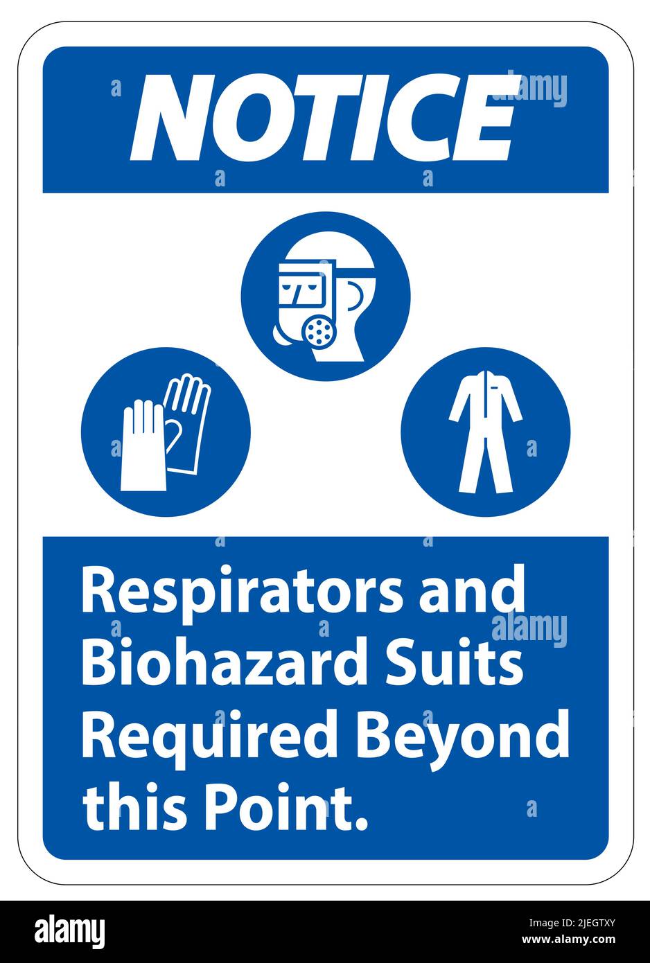 Warning PPE Sign Respirators And Biohazard Suits Required Beyond This ...