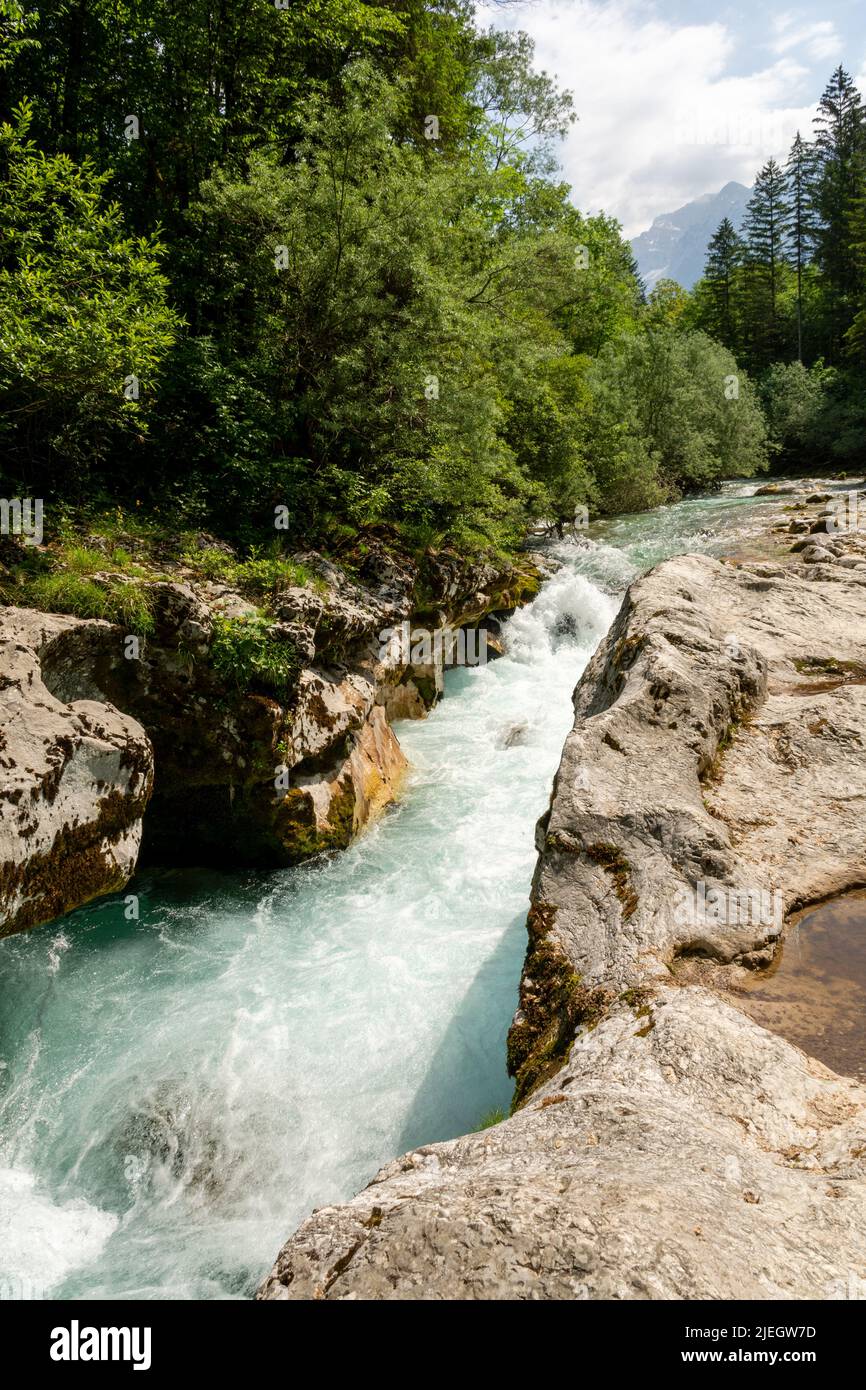 Rapid in the Soca river Stock Photo - Alamy