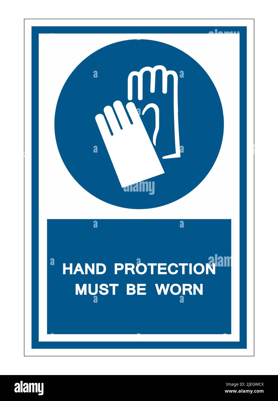 Hand Protection Must Be Worn Symbol Sign Isolate on White Background ...
