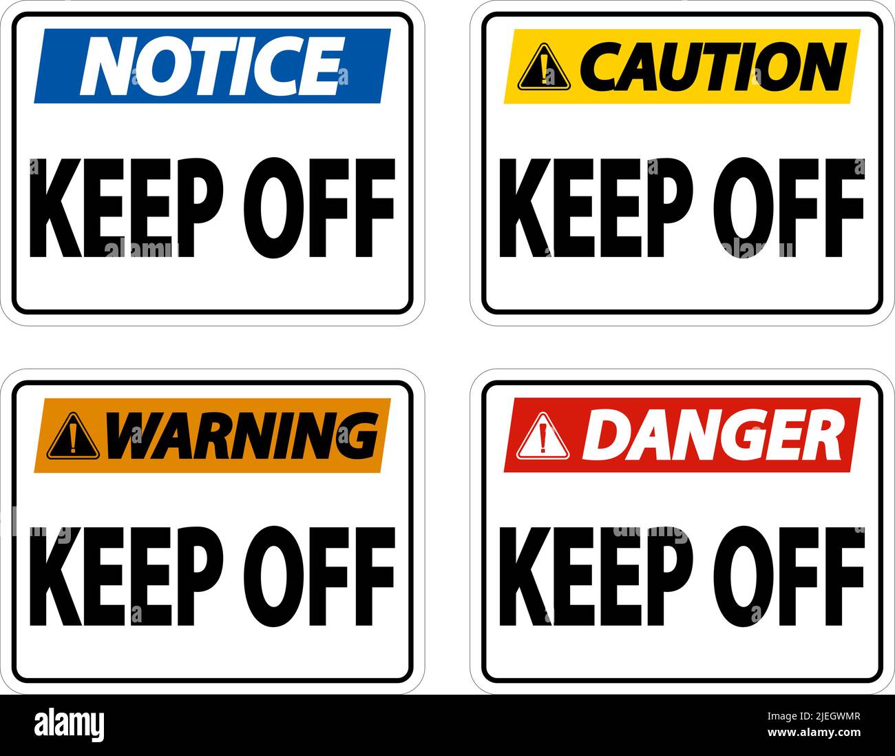 Danger Keep Off Label Sign On White Background Stock Vector Image & Art ...
